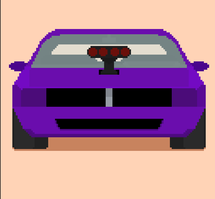 Simple Pixel Art Muscle Car #1 +2 variants by Pay 'n' Sprite