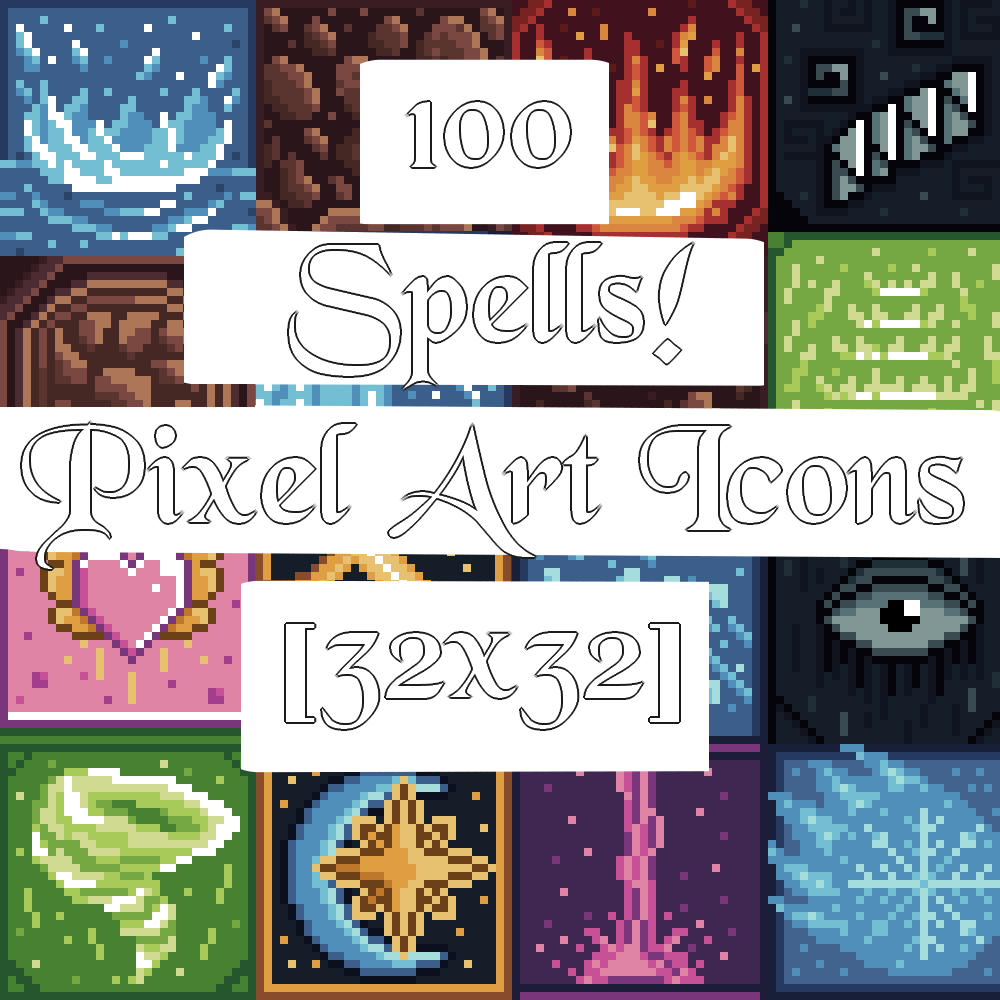 Pixel Art Spells - Icons by Magicae! Games