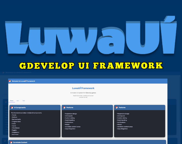 LuwaUÍ - Gdevelop UI by LevelUpWithAlex