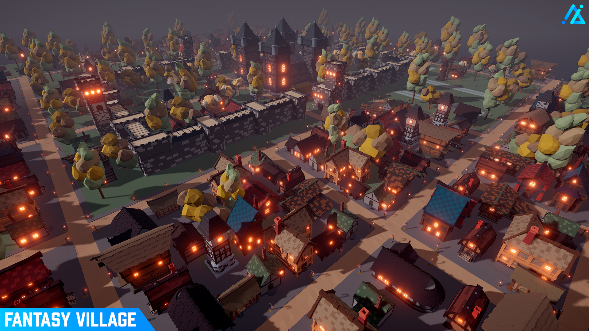 POLY - Fantasy Village (Unity, UE, Godot) by Animpic Studio
