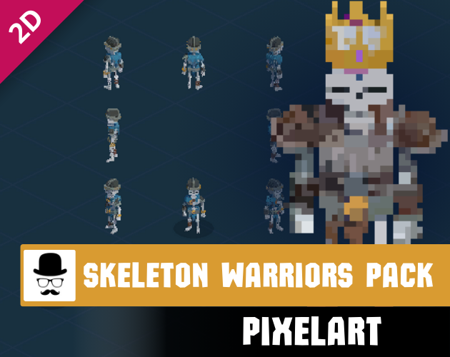 Skeleton Warriors Pack - PixelArt by MrMGames