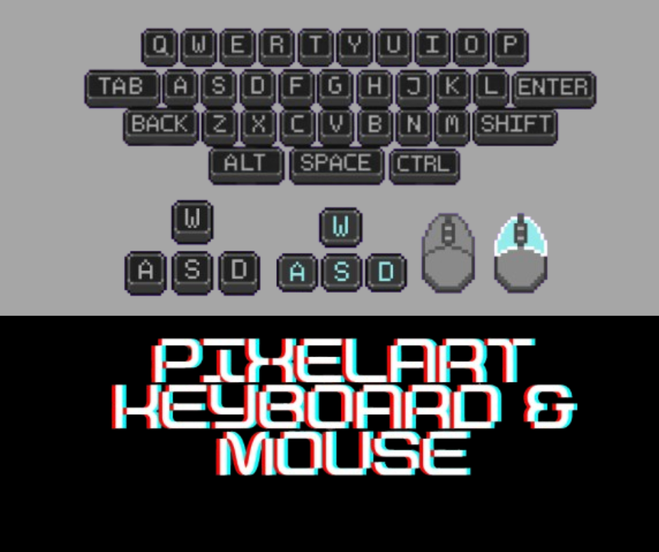 Pixel art keyboard and mouse sprites (16x16) – 100 Icon UI Asset Pack ...