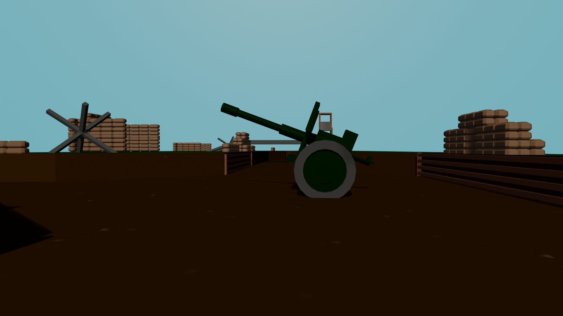 3D trench warfare low poly by Nuclearwinter94