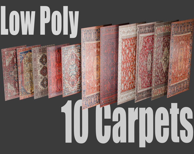Low Poly 10 Carpet assets by TATARTACHANKA