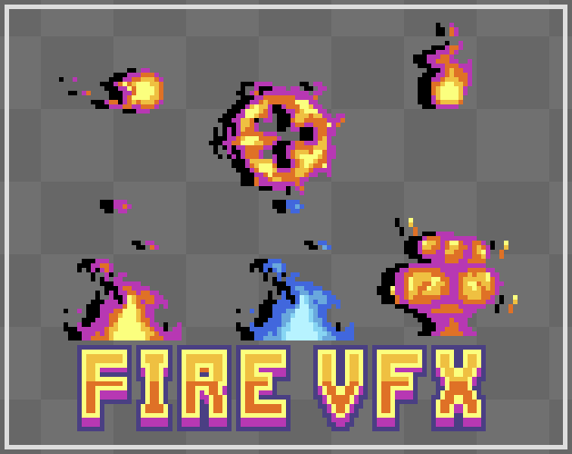 Fire VFX Pixel Art Pack by TheWardino