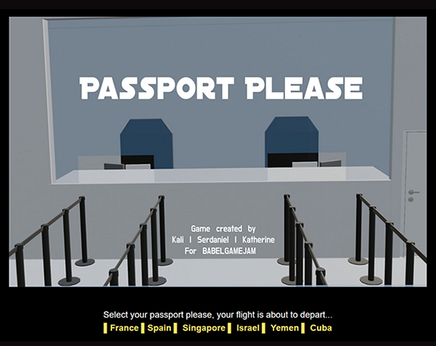 Passport Please by inVideogames Jam