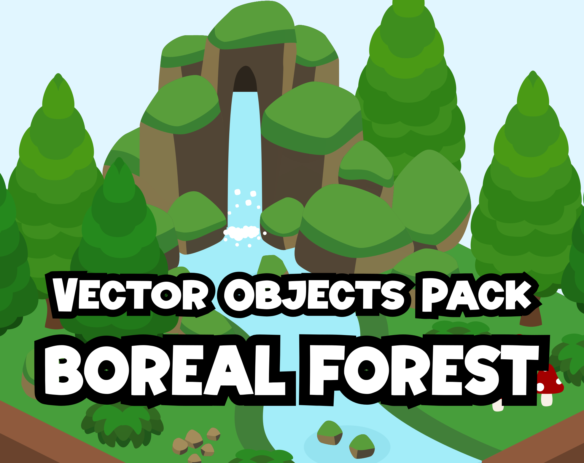 Vector Objects Pack - Boreal Forest by VectoRaith