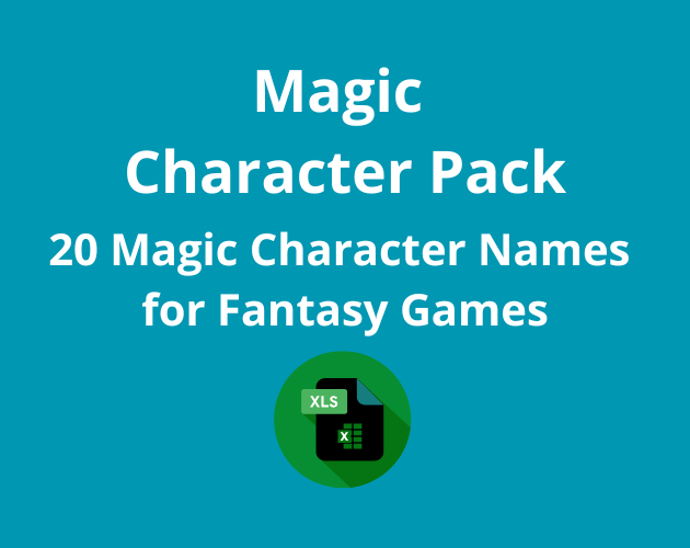Magic Character Pack: 20 Magic Character Names for Fantasy Games by KDW69