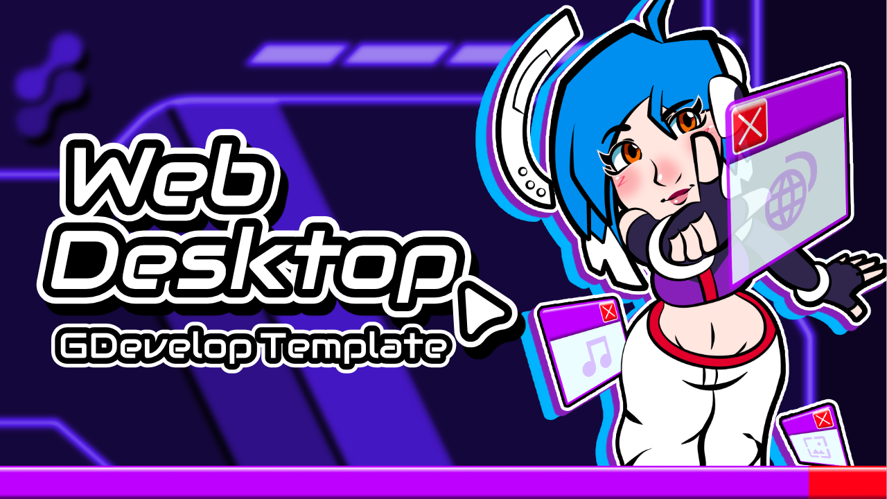 Web Desktop - GDevelop Template by TKGK Interactive