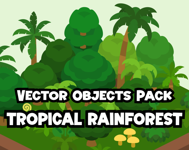 Vector Objects Pack - Tropical Rainforest by VectoRaith