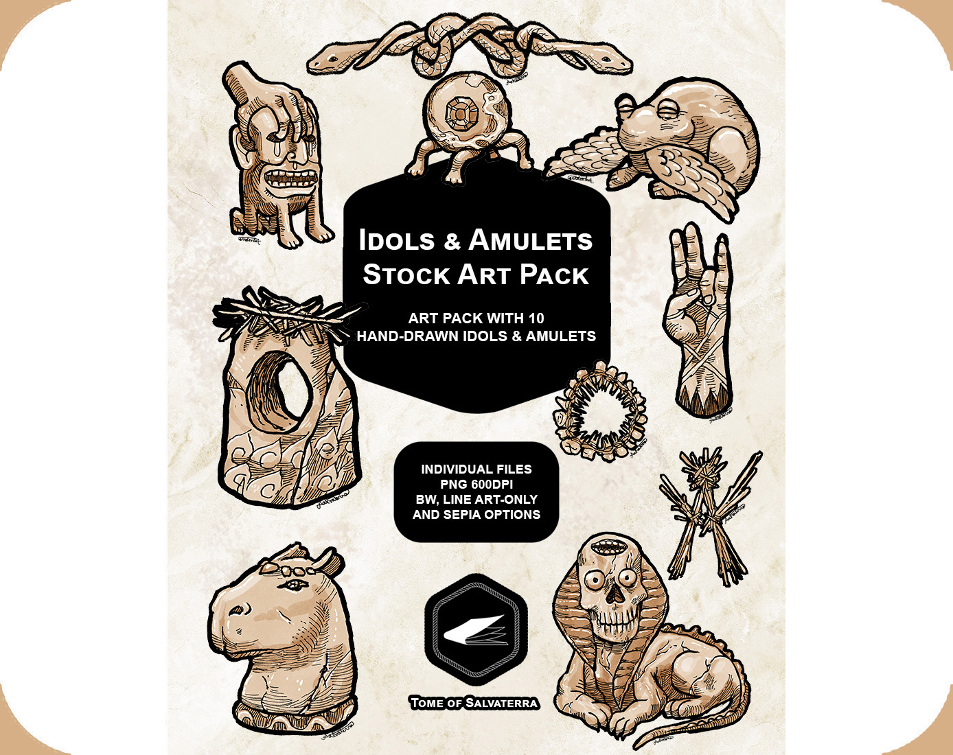 Idols & Amulets - Stock Art Pack by Fernando Salvaterra