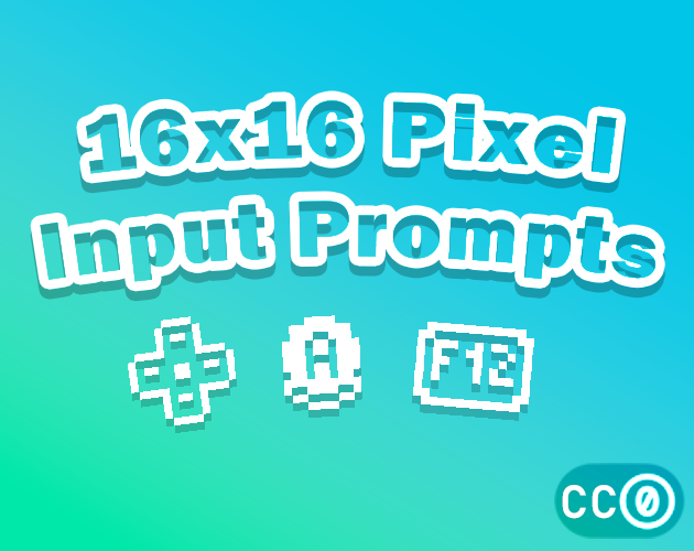 16x16 Pixel Input Prompts by PrototypeGames