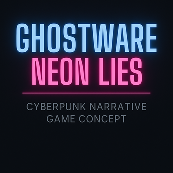 Ghostware: Neon Lies – Cyberpunk Narrative Game Concept by RestMan