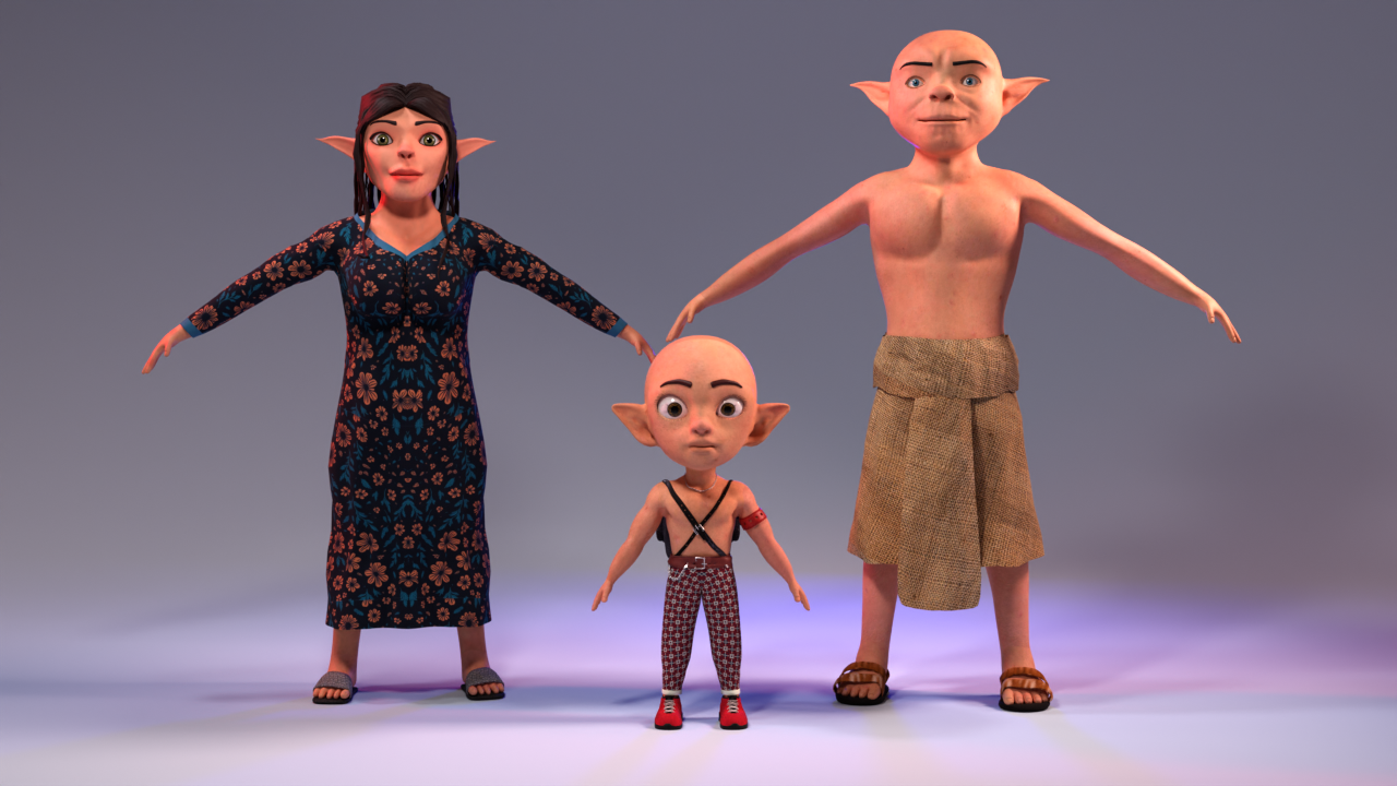 Stylized Family Pck Characters by zakariya el onsri