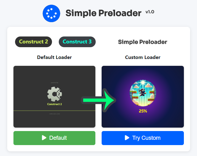 Simple Preloader Generator for Construct 2 / Constrcut 3 by GmsDev