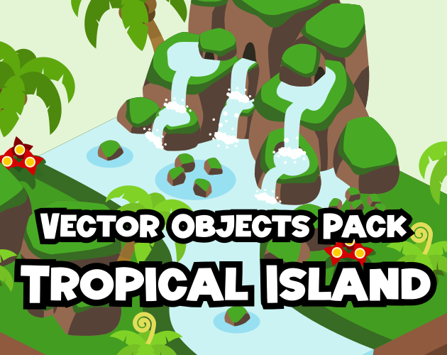 Vector Objects Pack - Tropical Island by VectoRaith