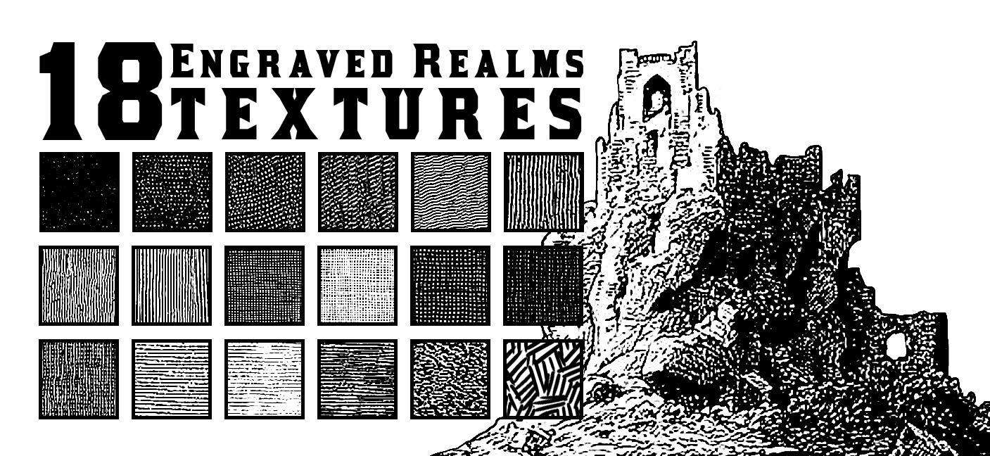 18 Engraved Textures by Vandel Arden
