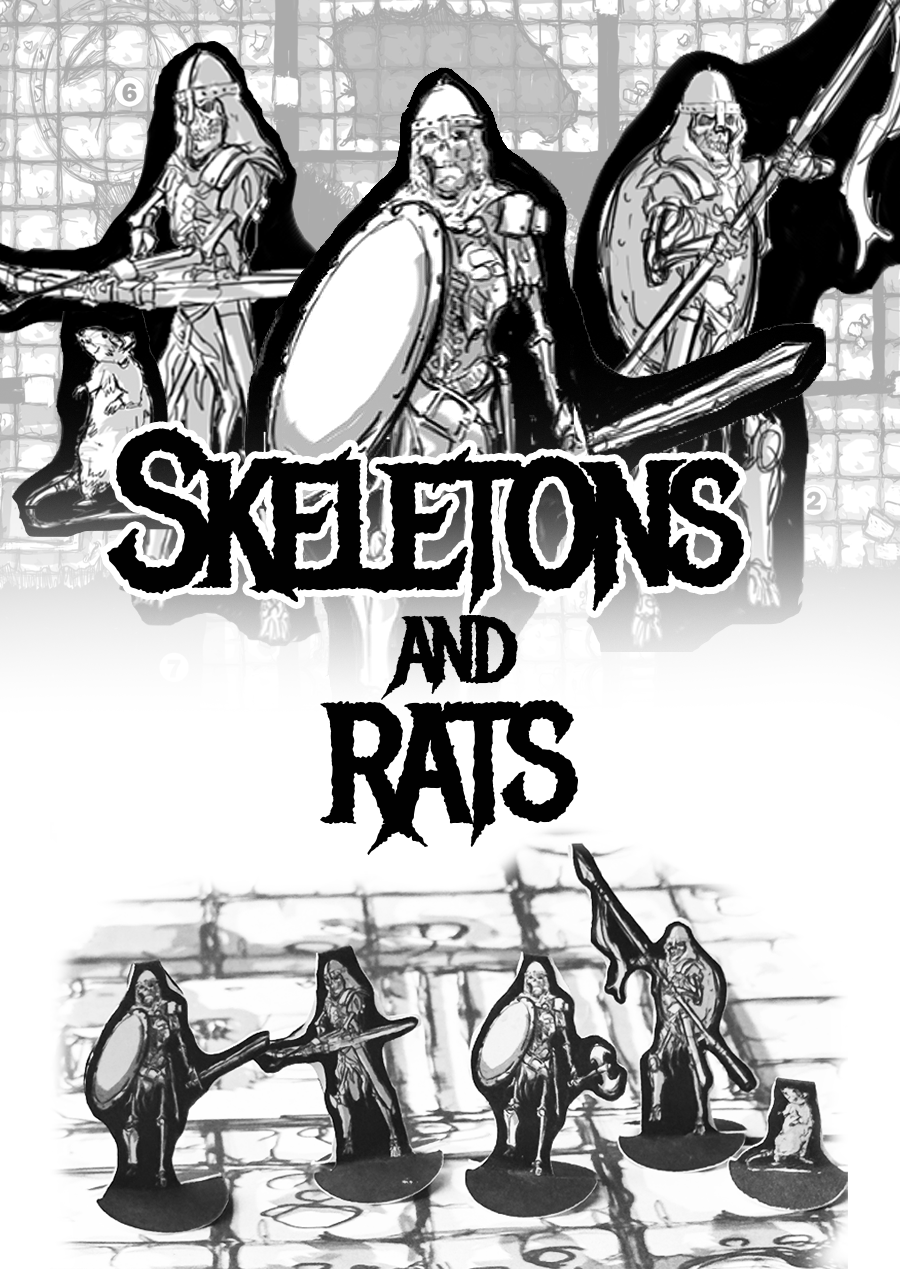 Paper Miniatures - Skeletons and Rats by Hyborian Press