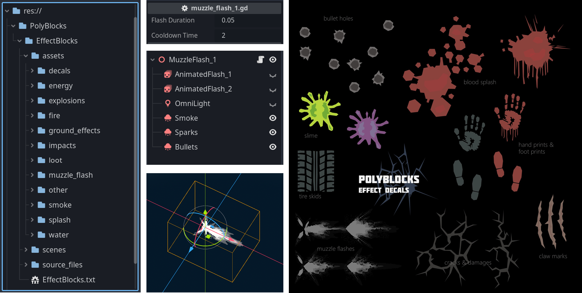 Godot VFX & Effects collection by Bukkbeek