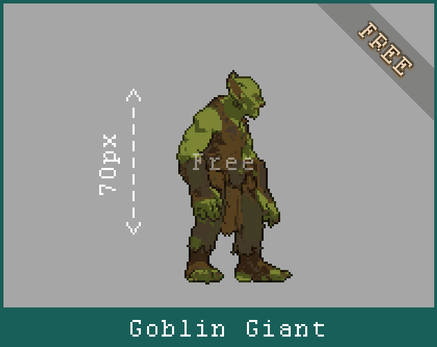 Goblin Giant pixelated (free_ver) by hsdsz