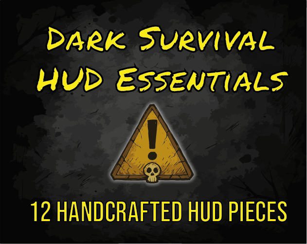 Dark Survival HUD Elements – Free Asset Pack by Gamanbit