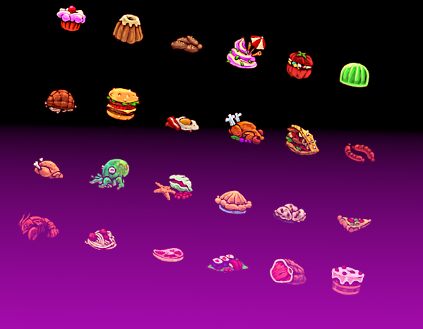 29 cartoon dishes, food asset by Sons of Welder