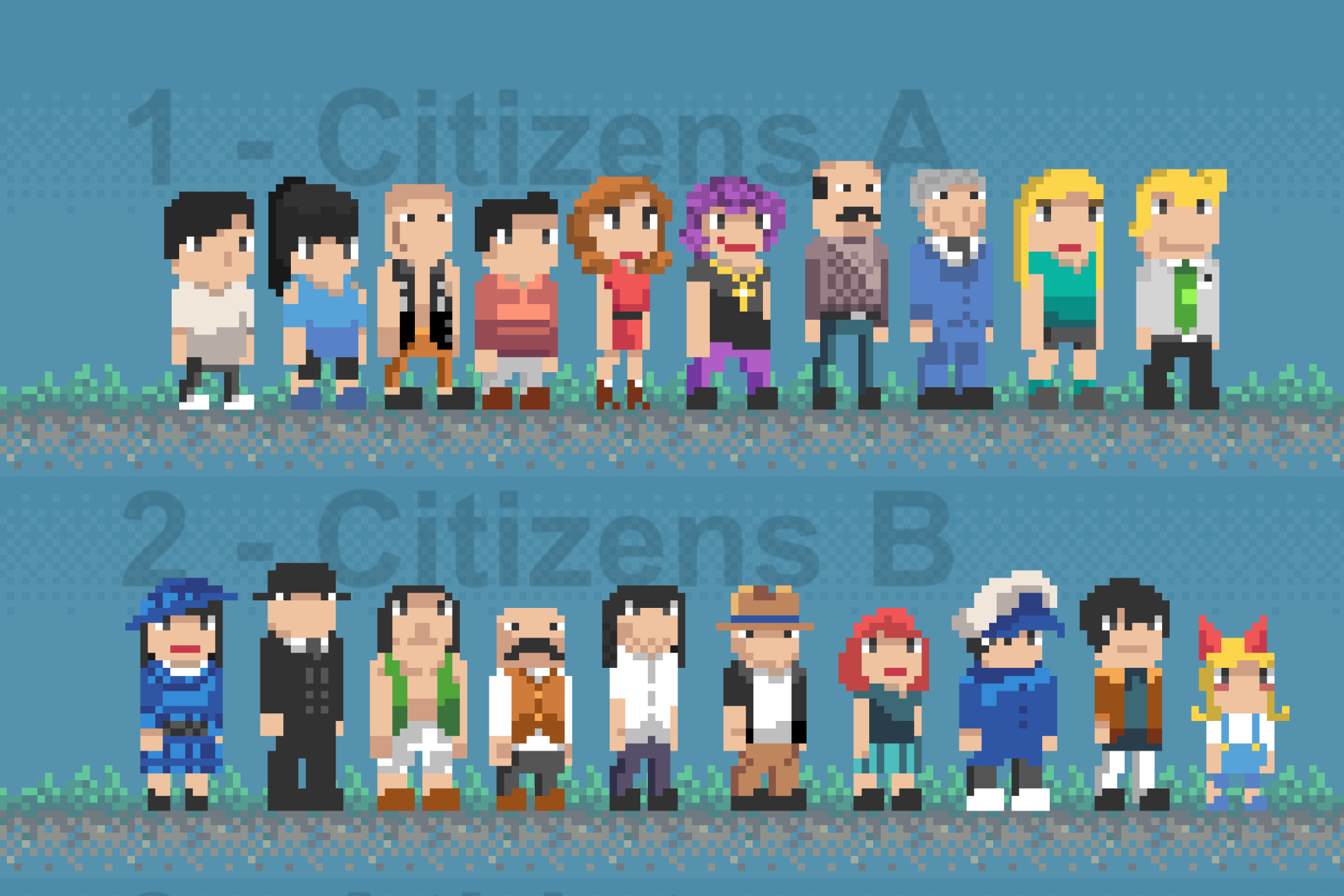 Pixel Characters | AngeliA Pack Vol.1 by 楠瓜Moenen