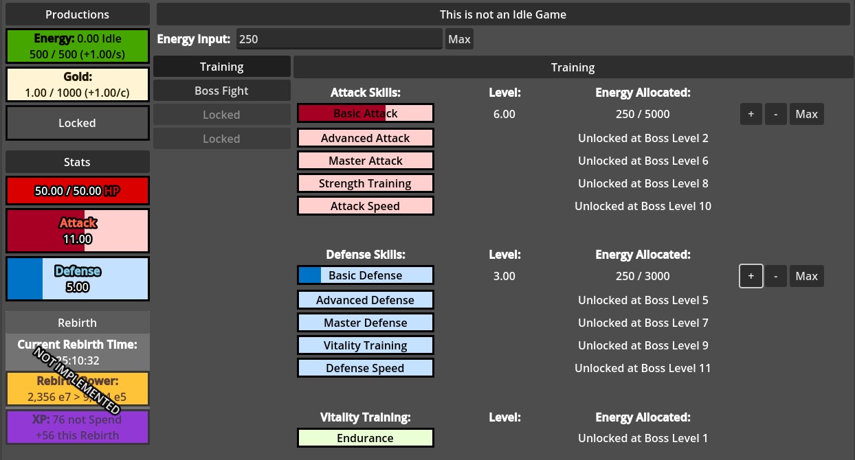 Idle Game Project by G-Raffiti