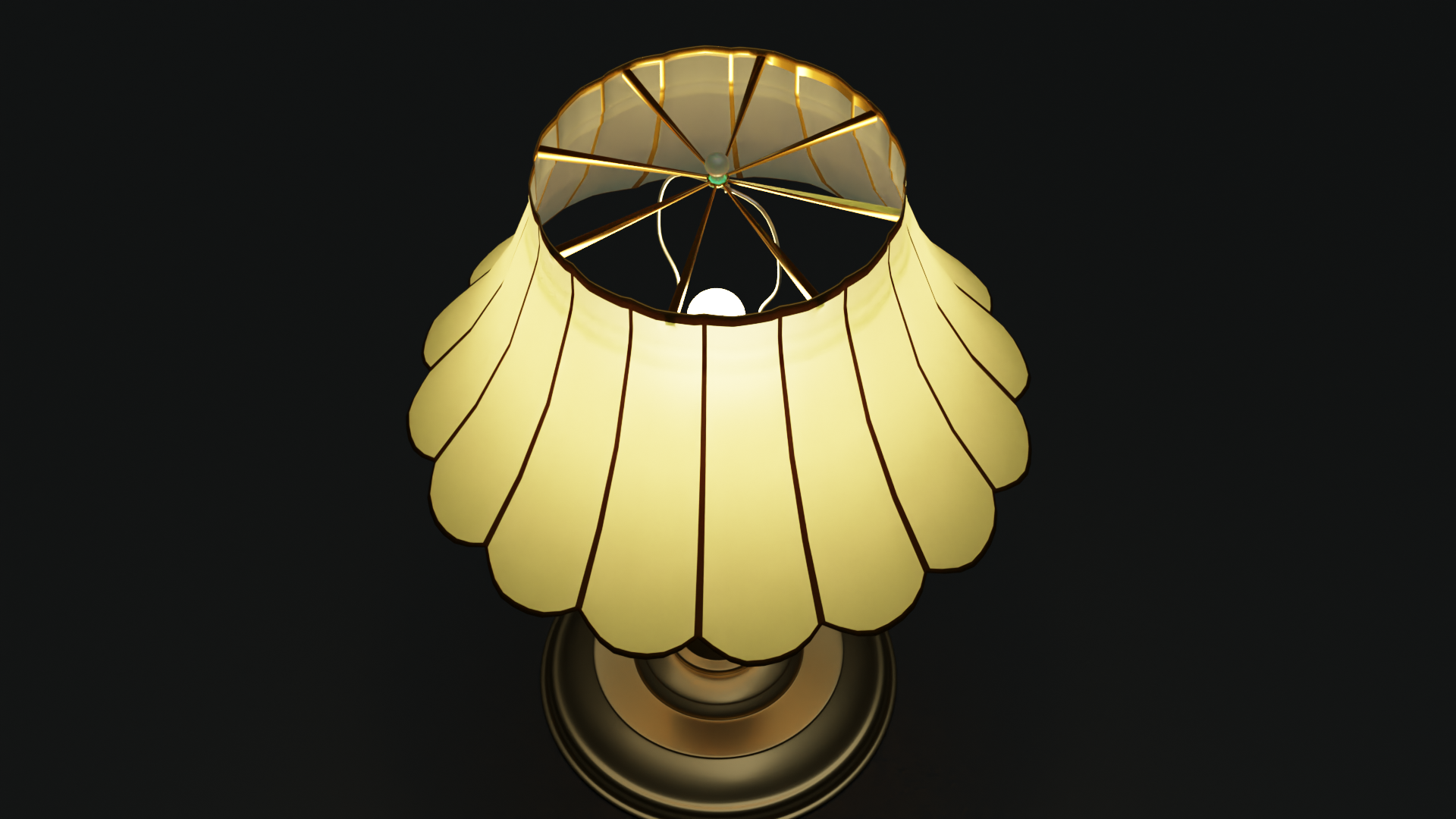 Night Lamp With Scalloped Lamp Shade by Moderial