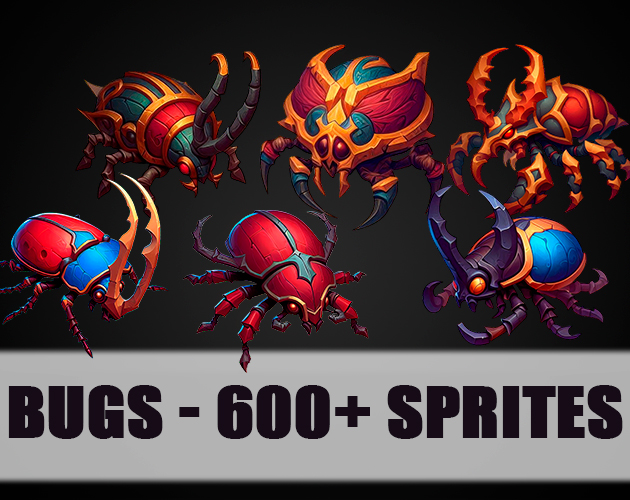 Pack 56 - Bugs - 600+Sprites by FortressSide