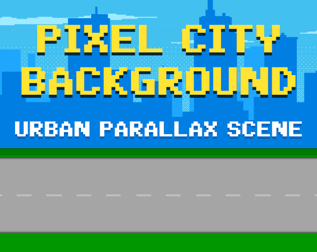 Pixel City Background – Urban Parallax Scene by hlestky