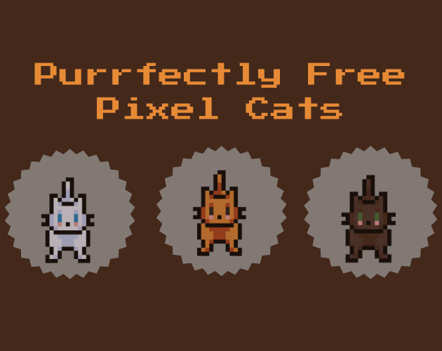 Purrfectly Free Pixel Cats – Sample Pack by GD Studio Piskel