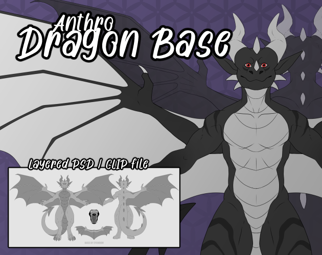 Anthro Dragon Base 2025 by Eyenoom