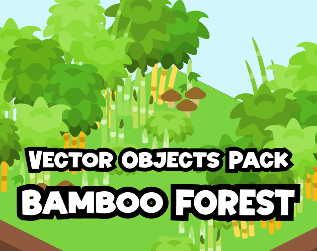 Vector Objects Pack - Bamboo Forest by VectoRaith