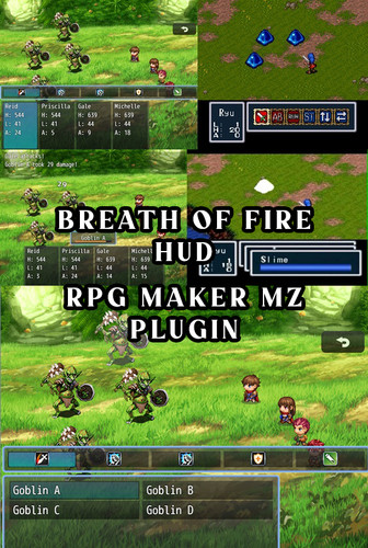 Breath of Fire Battle HUD - RPG Maker MZ Plugin by Mintyy Works Rosetta