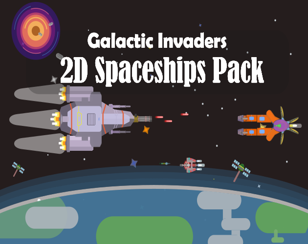 FREE Galactic Invaders – 2D Spaceships Pack by PanksCreations