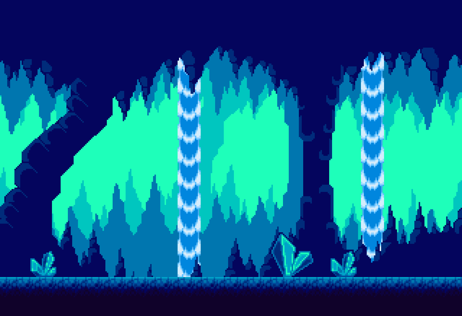 MetroidVania tile sets - water/lava cave by Joe777