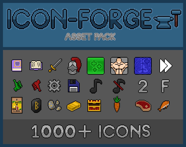IconForge - 1000+ RPG Pixel Icons by DavideCiullo
