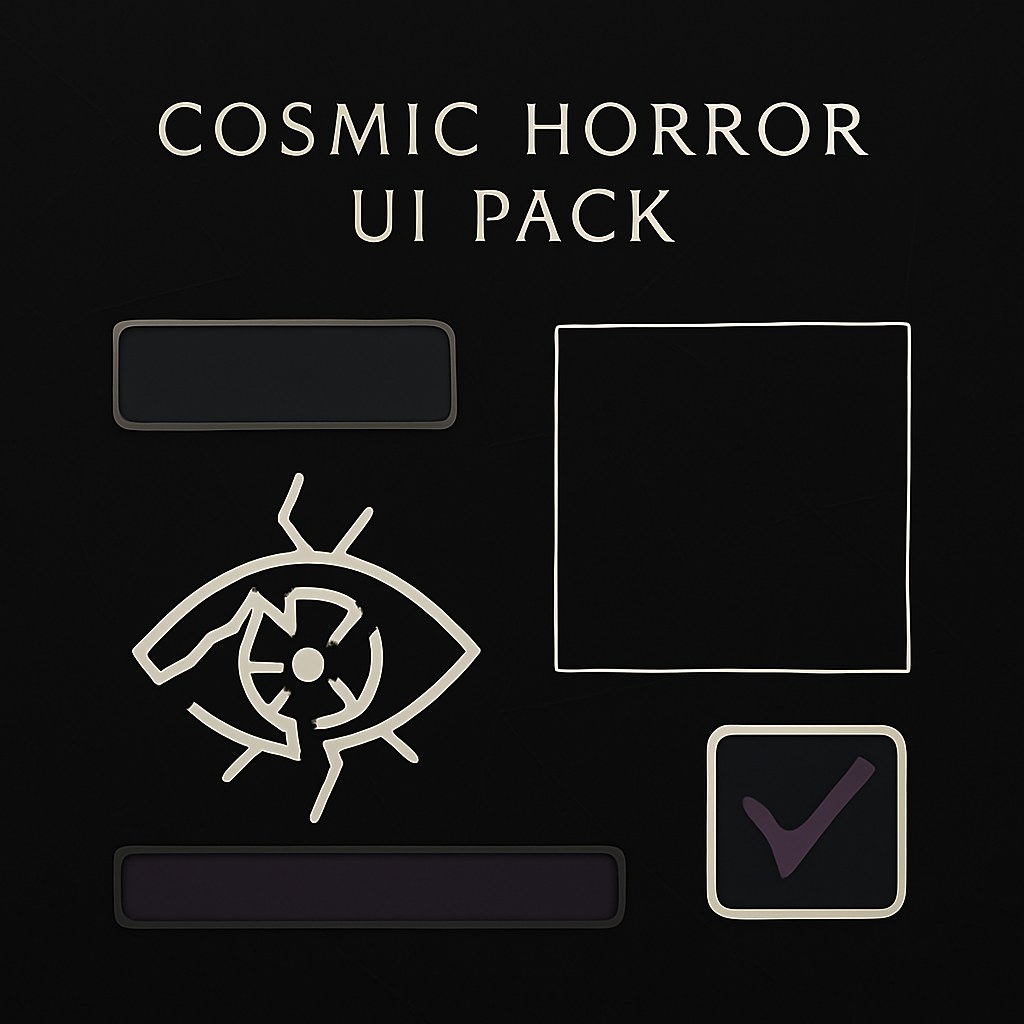Minimalist Cosmic Horror UI Pack by ecologiciel
