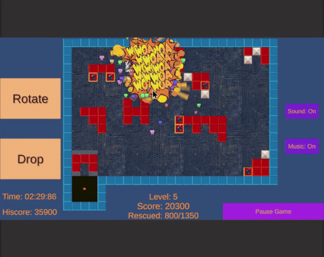 SquareBots: Tiny Match 3x3 Rescue! by christh (aka CRT Glow Games) for ...