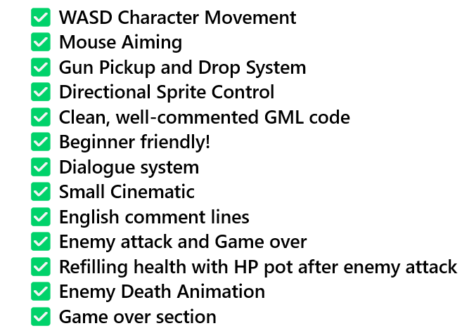 Top-Down GameMaker Movement & Gun Pickup System – Digital Download by ...