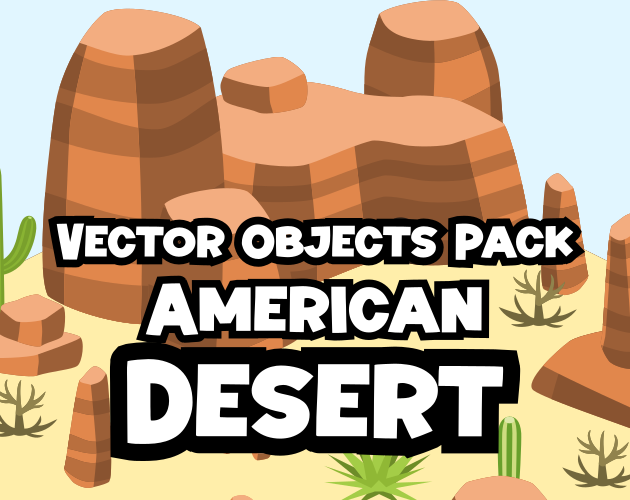Vector Objects Pack - American Desert by VectoRaith