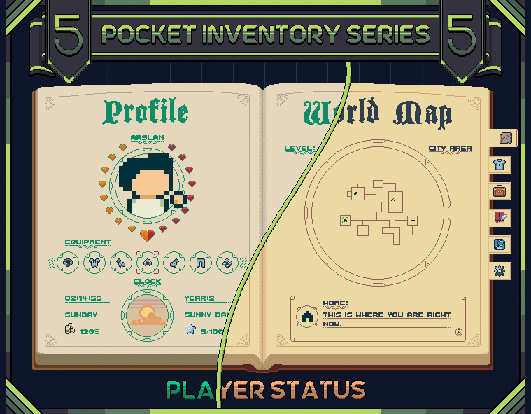 Pocket Inventory Series #5 : Player Status by Humble Pixel