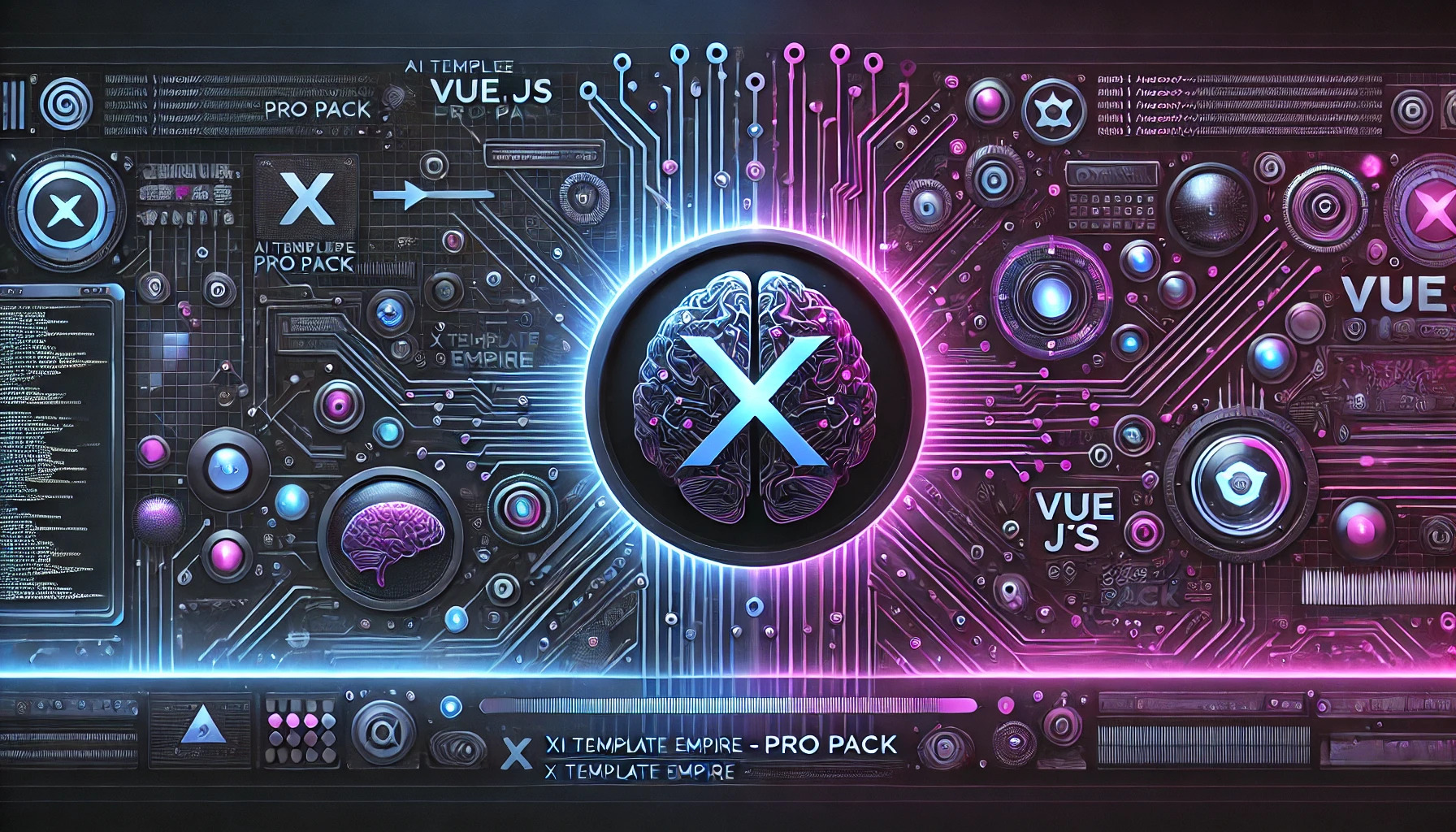 Cyberpunk AI Dashboard Pro Template by AI Template Empire