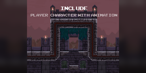 Pixel Platformer Castle by Szadi art.