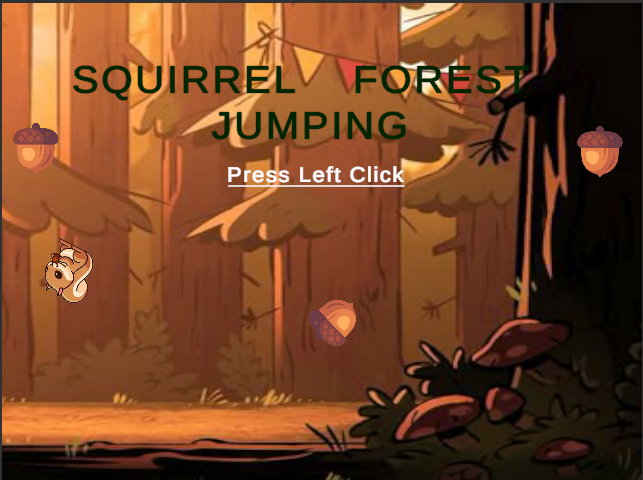 Squirrel Jumping Forest by Sadsmile05ss