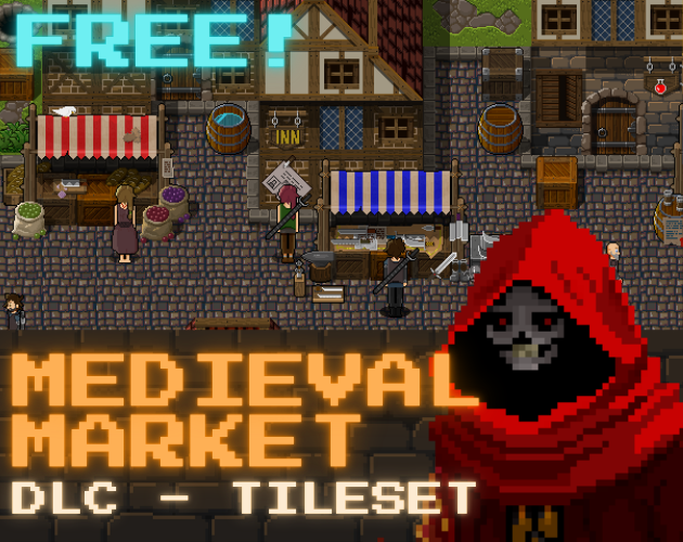Medieval Market - 48x48 Tileset (RPGMaker MV / MZ) by Booom