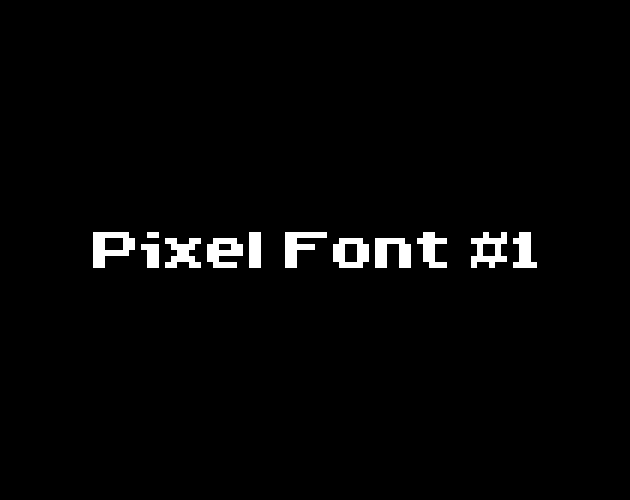 Pixel Font #01 by Sef