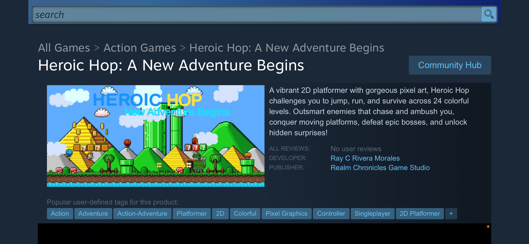 Steam store Heroic Hop - itch.io