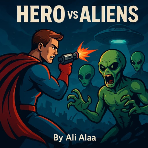hero vs aliens by alialaaali